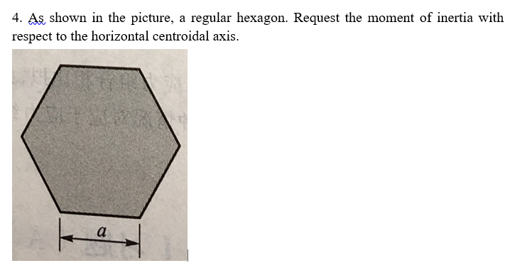 Solved 4. ﻿As shown in the picture, a regular hexagon. | Chegg.com