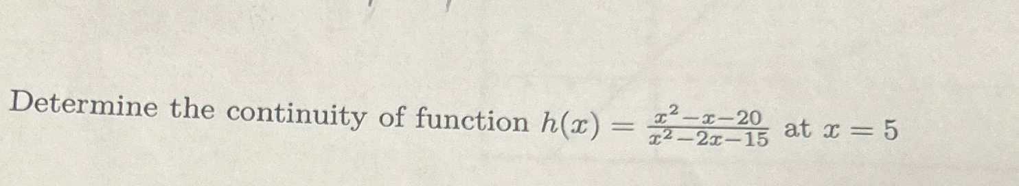 Solved Determine the continuity of function | Chegg.com