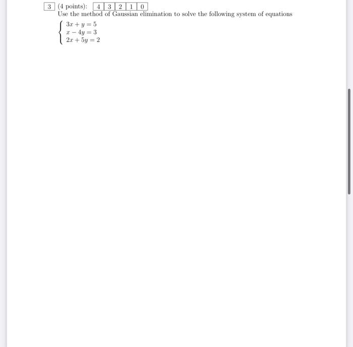 Solved (4 points): \begin{tabular}{|l|l|l|l|l|} \hline 4 & 3 | Chegg.com