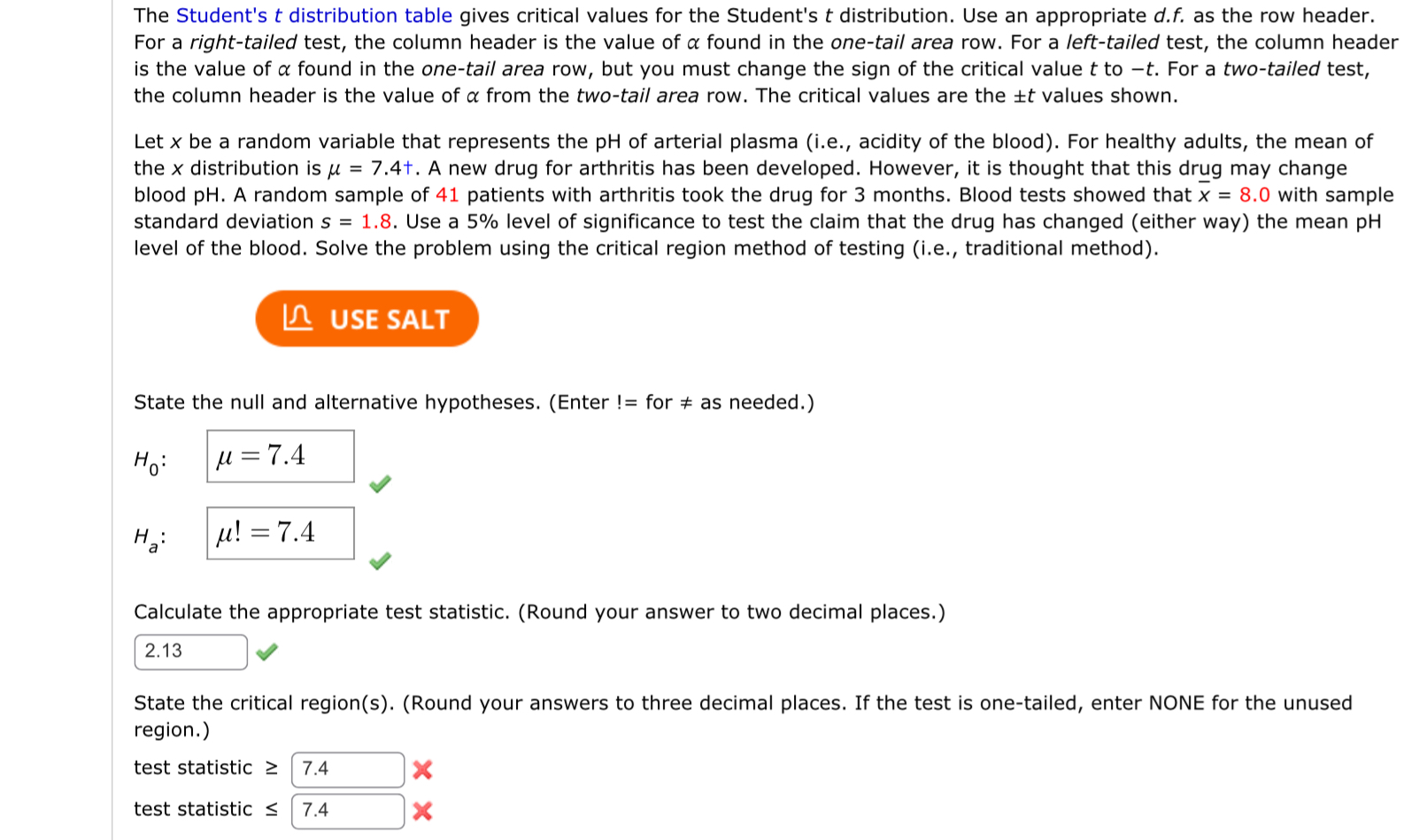 Solved The Student's t ﻿distribution table gives critical | Chegg.com