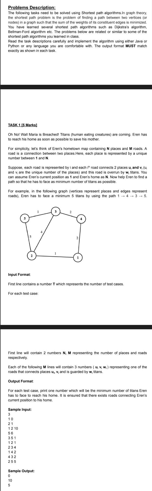 Solved TASK 2 [5 Marks] Modify your code for the first | Chegg.com