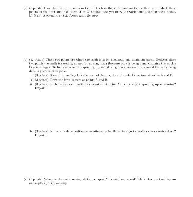 Solved 1. (29 points) Planets like the earth do not move | Chegg.com