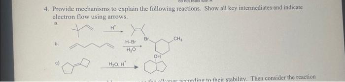 Solved 4. Provide mechanisms to explain the following | Chegg.com