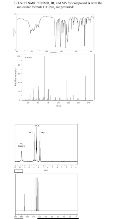 Solved a) Identify the structure of compound A with | Chegg.com