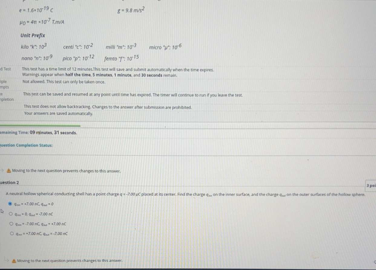 Solved e=1.6×1σ-19Cμ0=4π×10-7TmAg=9.8ms2Unit Prefixkilo | Chegg.com