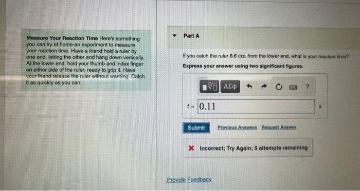 Solved Part A Measure Your Reaction Time Here's something | Chegg.com
