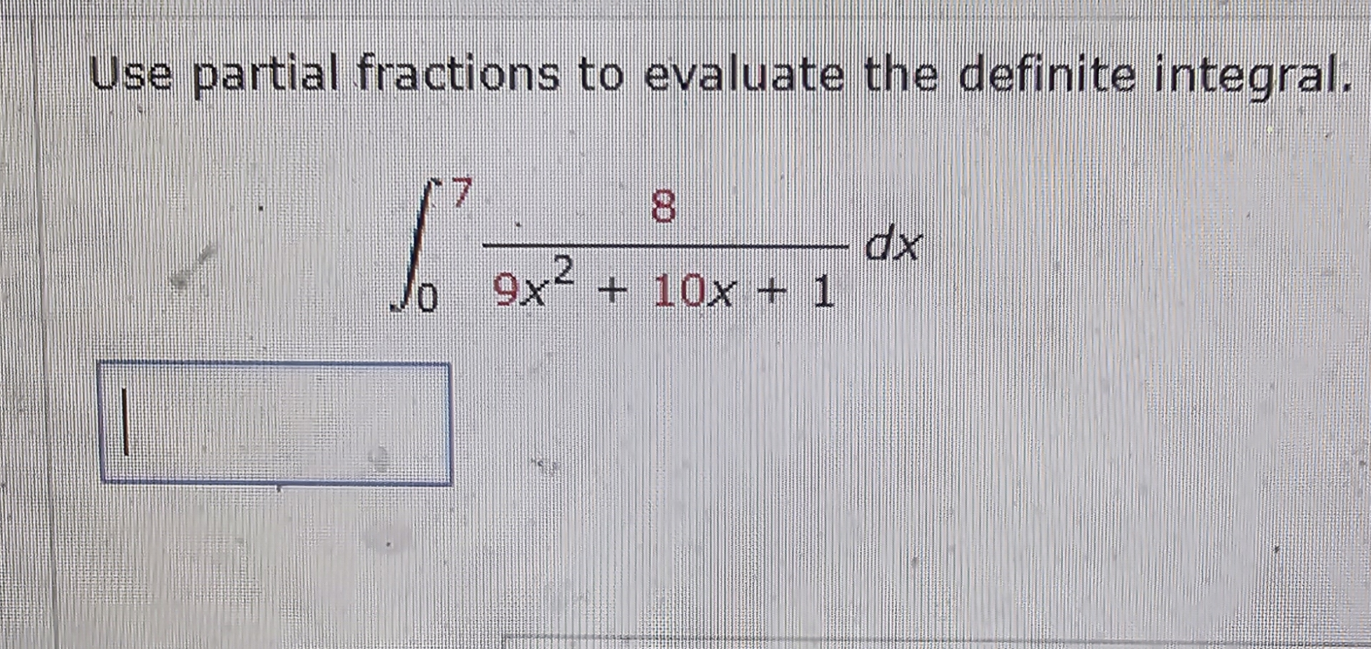 Solved Use partial fractions to evaluate the definite | Chegg.com