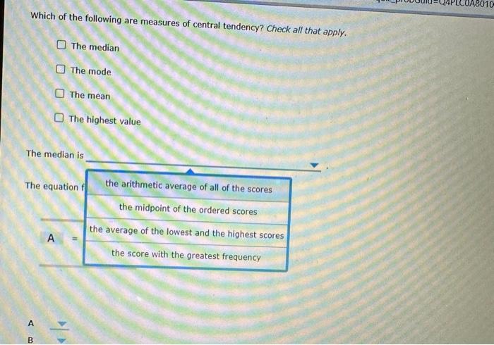 Solved Which of the following are measures of central | Chegg.com