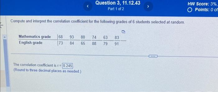 Solved Compute and interpret the correlation coefficient for | Chegg.com