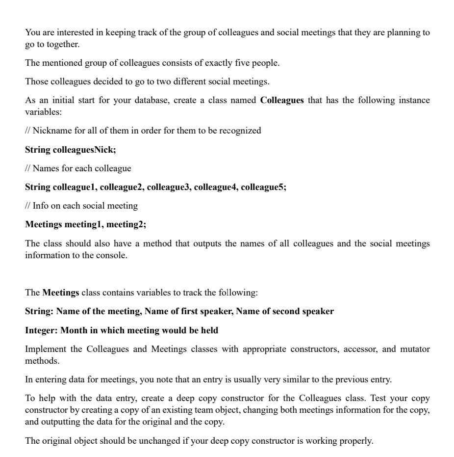 Solved I NEED JAVA CODE PLEASEYou are interested in keeping | Chegg.com