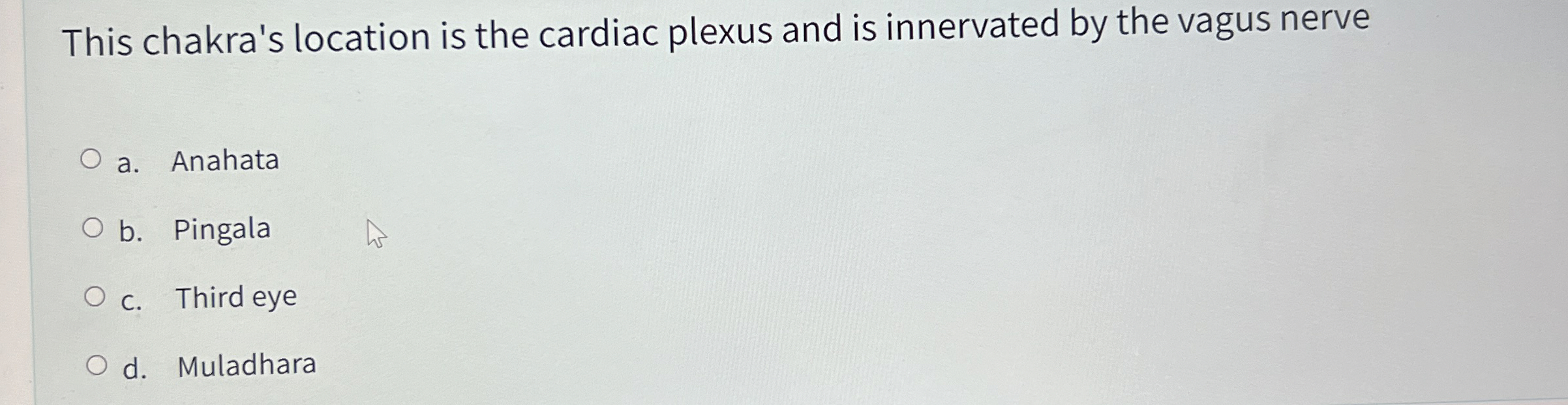 Solved This chakra's location is the cardiac plexus and is | Chegg.com