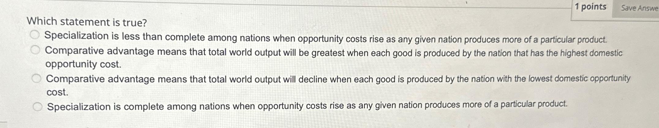 Solved Which statement is true?Specialization is less than | Chegg.com