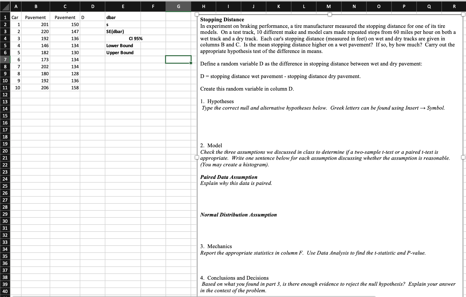 Solved show the step how to do answer on the Excel | Chegg.com