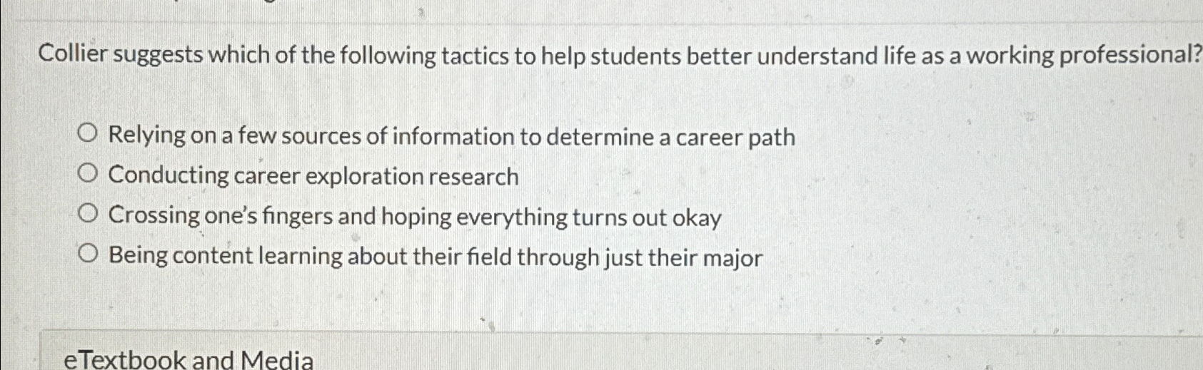 Solved Collier suggests which of the following tactics to | Chegg.com