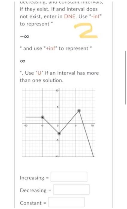 Solved Determine the increasing, decreasing, and constant | Chegg.com
