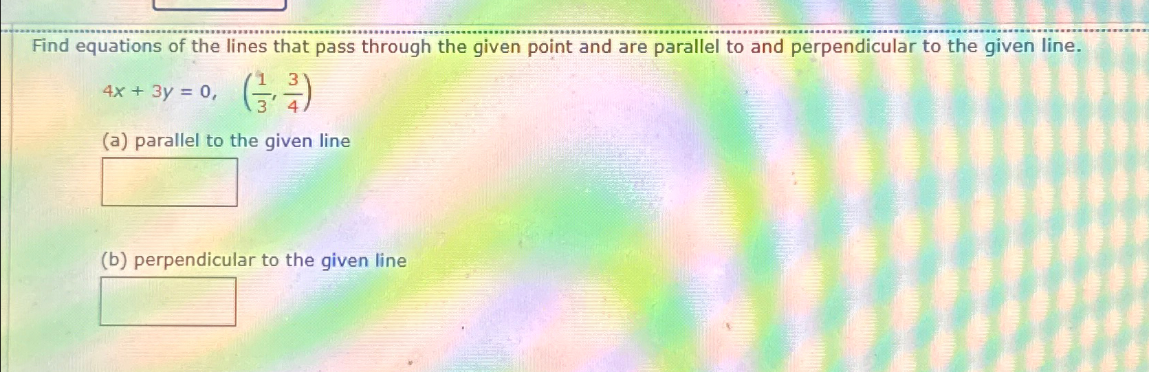 Solved Find equations of the lines that pass through the | Chegg.com