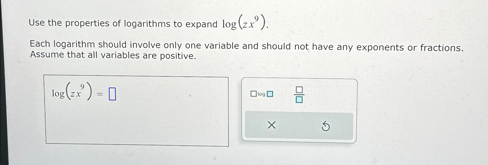 Solved Use the properties of logarithms to expand | Chegg.com