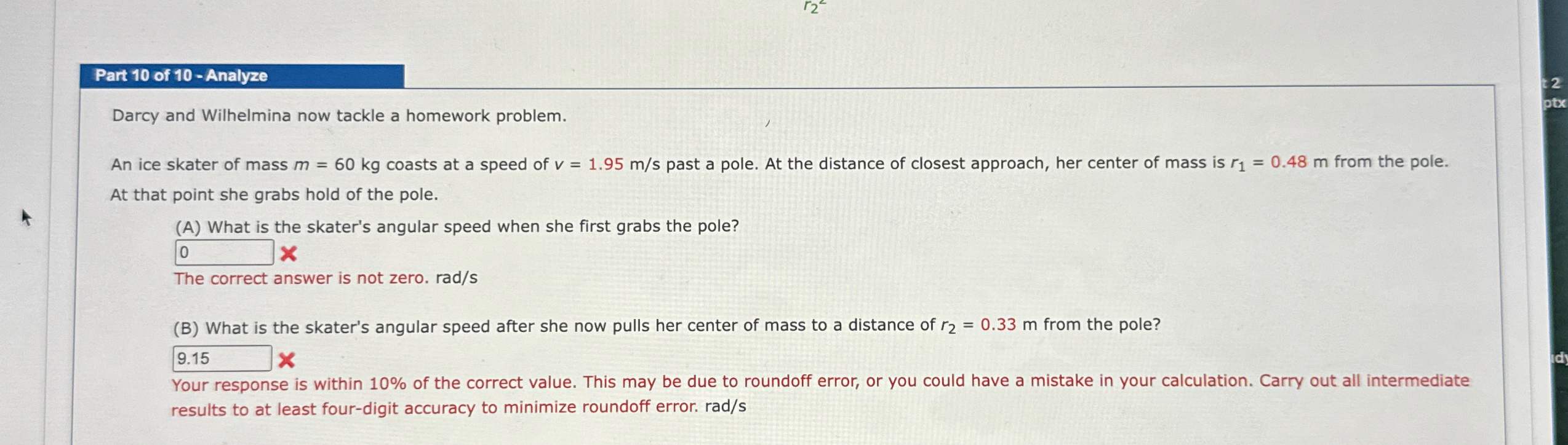 Solved Part 10 ﻿of 10 - ﻿AnalyzeDarcy and Wilhelmina now | Chegg.com