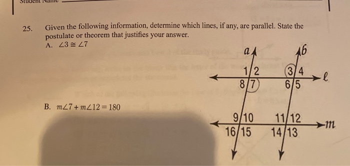 Solved den 25. Given the following information, determine | Chegg.com