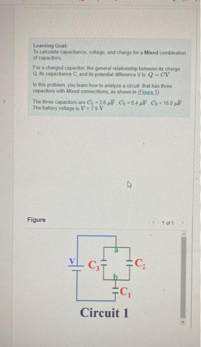 Solved Learning Goal: To calculate capacitance, voltage, and | Chegg.com