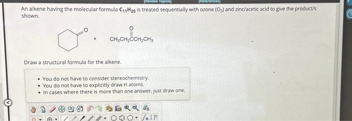 Solved An alkene having the molecular formula C11H20 is | Chegg.com