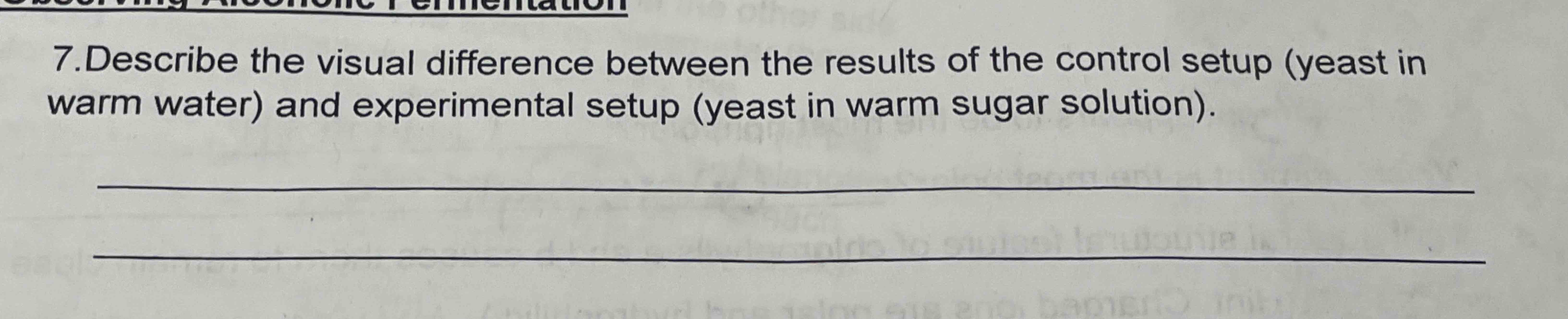 Solved 7.Describe the visual difference between the results | Chegg.com