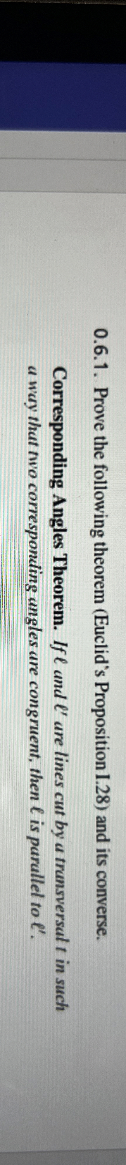 Solved 0.6.1. ﻿Prove the following theorem (Euclid's | Chegg.com