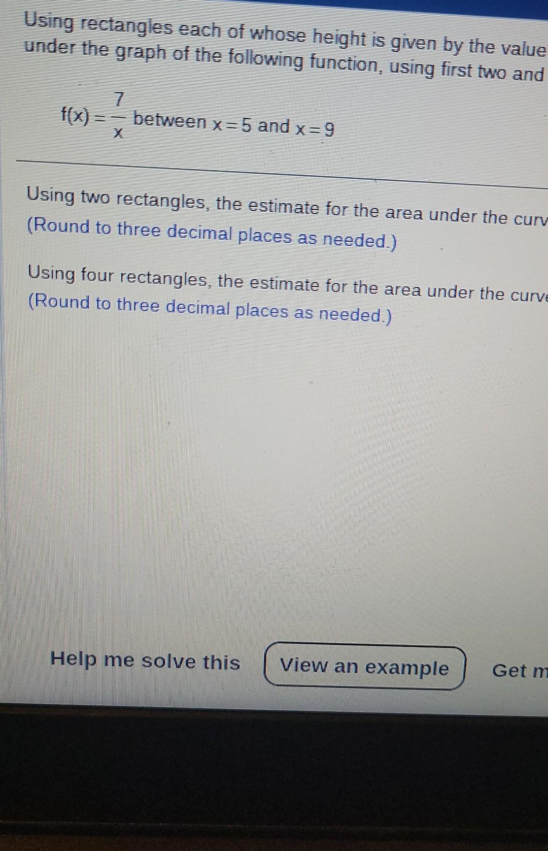 Solved Using rectangles each of whose height is given by the | Chegg.com