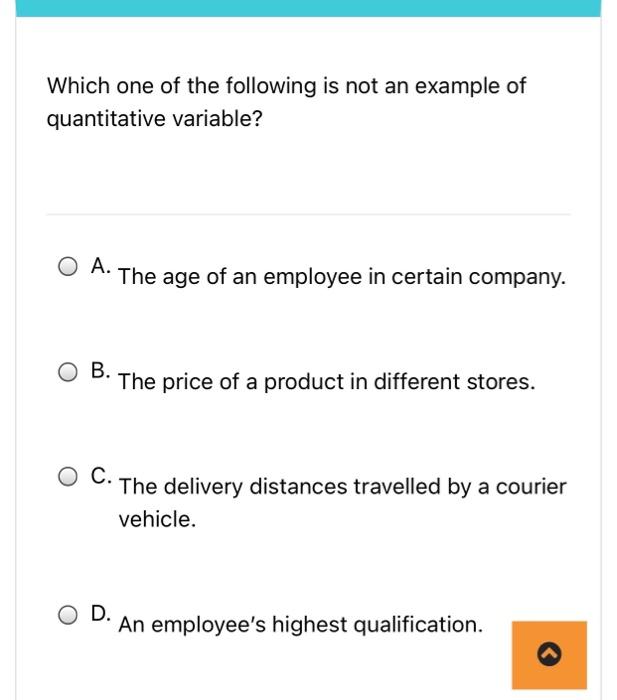 Solved Which one of the following is not an example of | Chegg.com