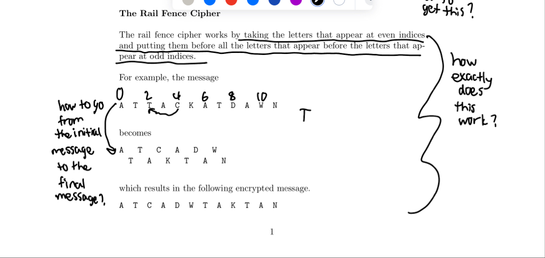 The Rail Fence Cipherget this?The rail fence cipher | Chegg.com