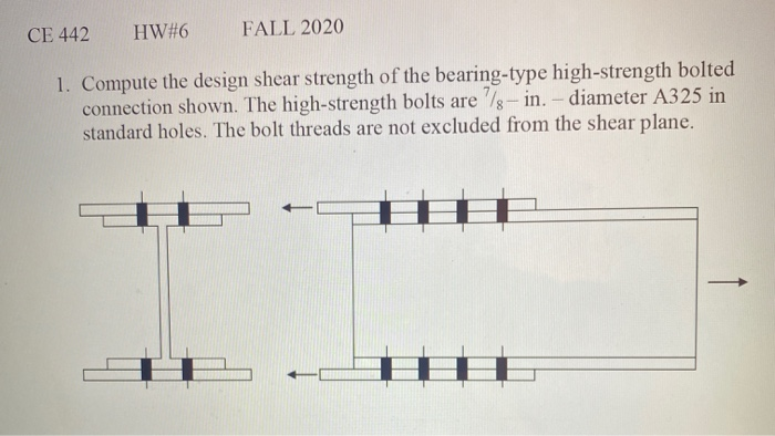 Solved CE 442 HW#6 FALL 2020 1. Compute the design shear | Chegg.com