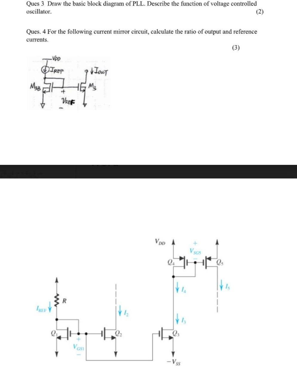 Solved Ques 3 Draw the basic block diagram of PLL. Describe | Chegg.com