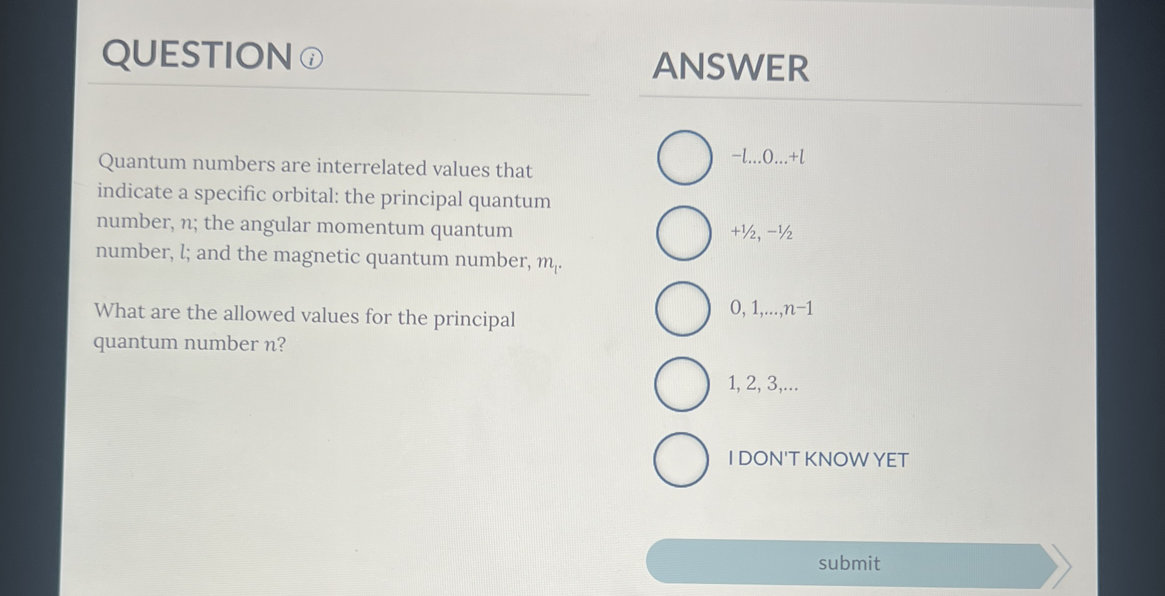 Solved QUESTION (i)Quantum numbers are interrelated values | Chegg.com