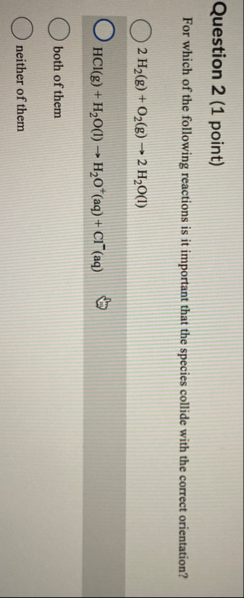 Solved Question 2 (1 ﻿point)For which of the following | Chegg.com
