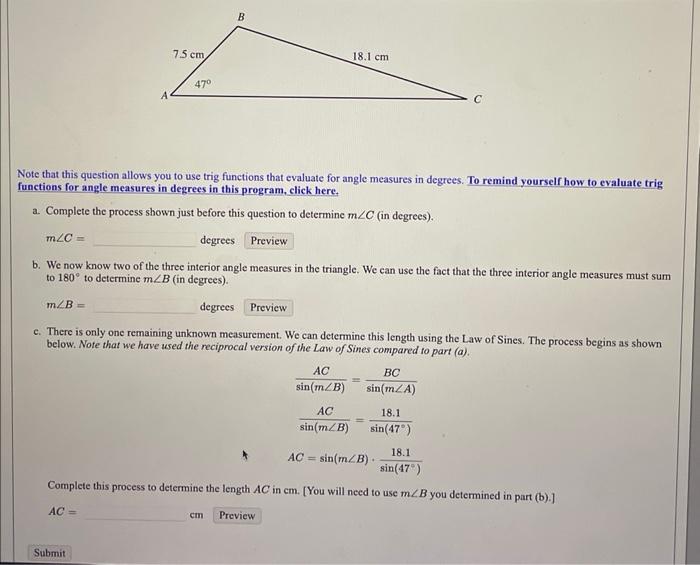 Solved c. There is only one remaining unknown measurement. | Chegg.com