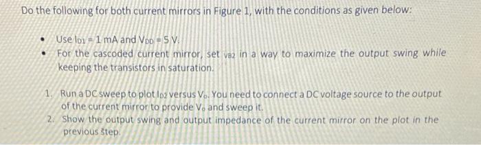 Solved Figure 1 An Nmos Current Mirror A Without And B