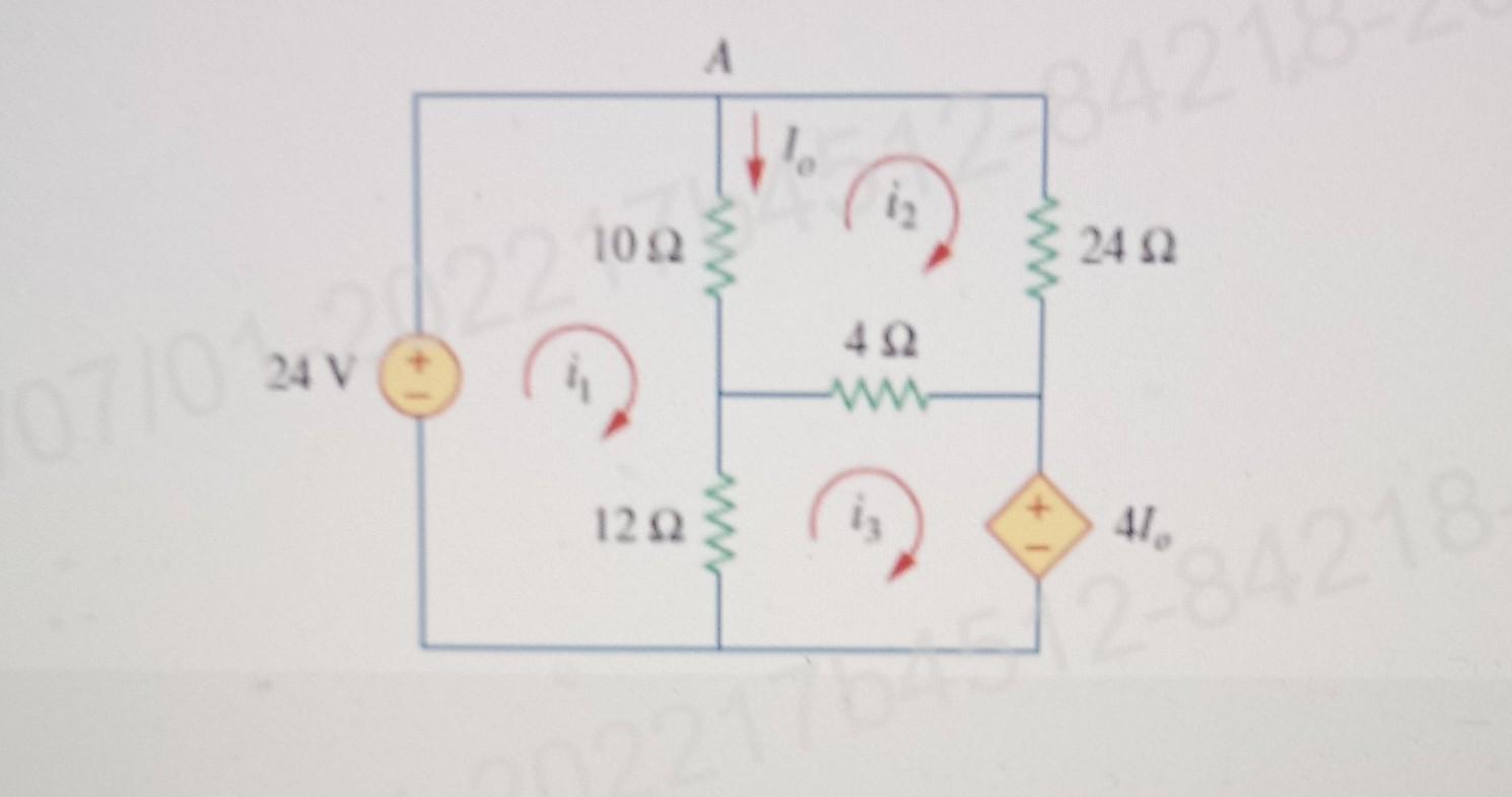 Solved Use mesh analysis to find the current in, it and is | Chegg.com