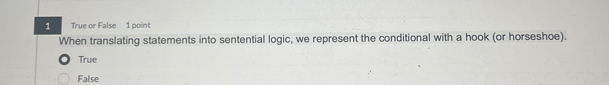 Solved 1 ﻿True or False 1 ﻿pointWhen translating statements | Chegg.com