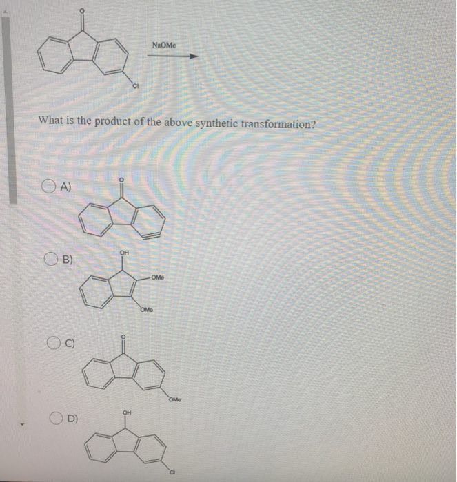 Solved NaoMe What is the product of the above synthetic | Chegg.com