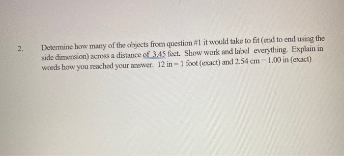 Solved 2 Determine How Many Of The Objects From Question 1 6999