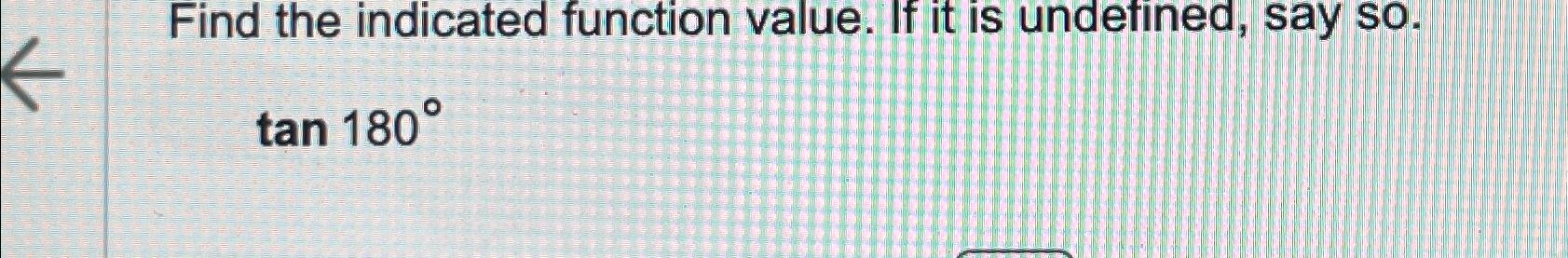 Solved Find the indicated function value. If it is | Chegg.com