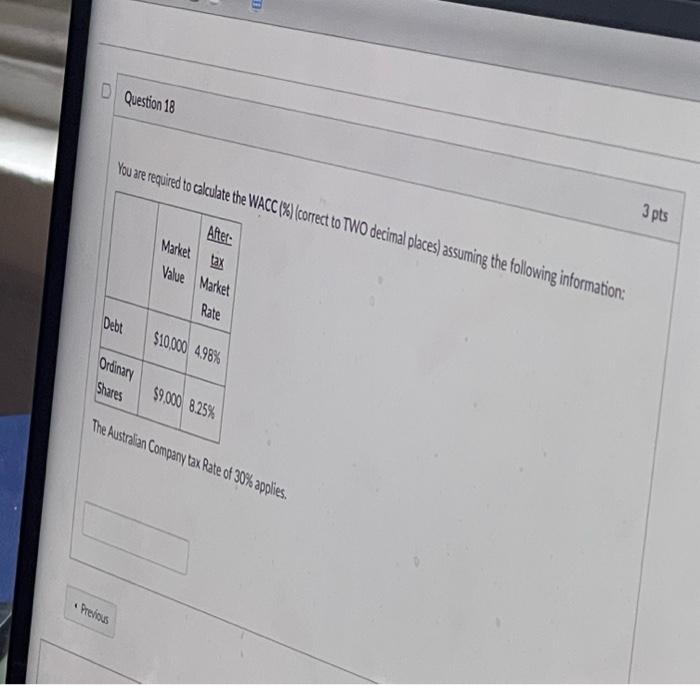 Solved (1) Question 18 3pts | Chegg.com