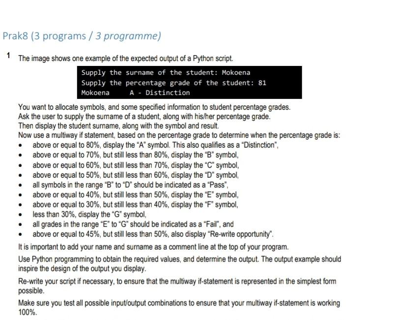 Solved Prak8 (3 programs / 3 programme) 1 The image shows | Chegg.com