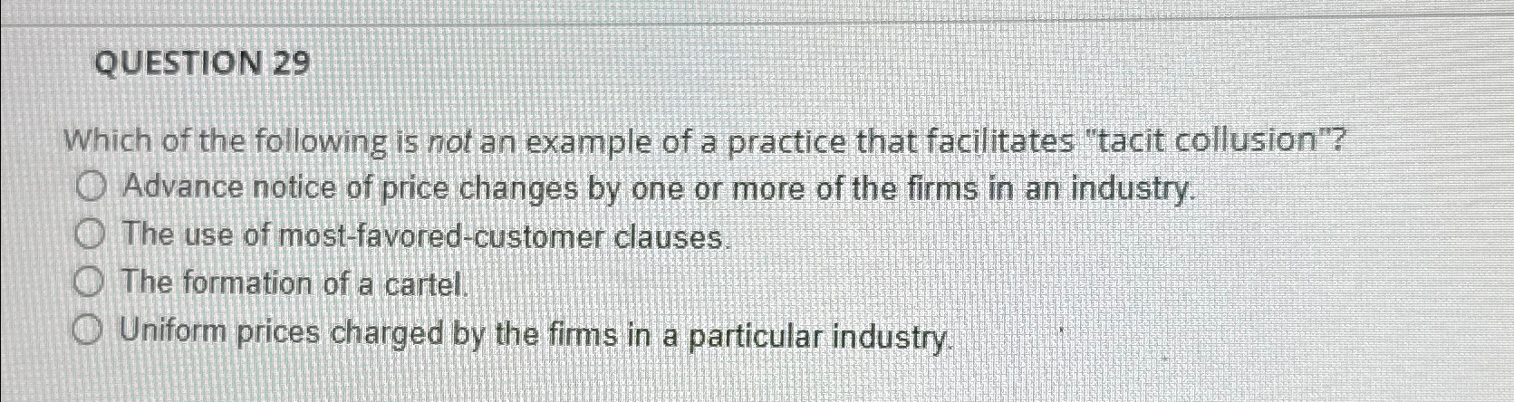 Solved QUESTION 29Which of the following is not an example | Chegg.com