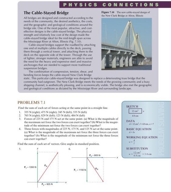 Solved The Cable-Stayed Bridge Figure 7.10 The new | Chegg.com