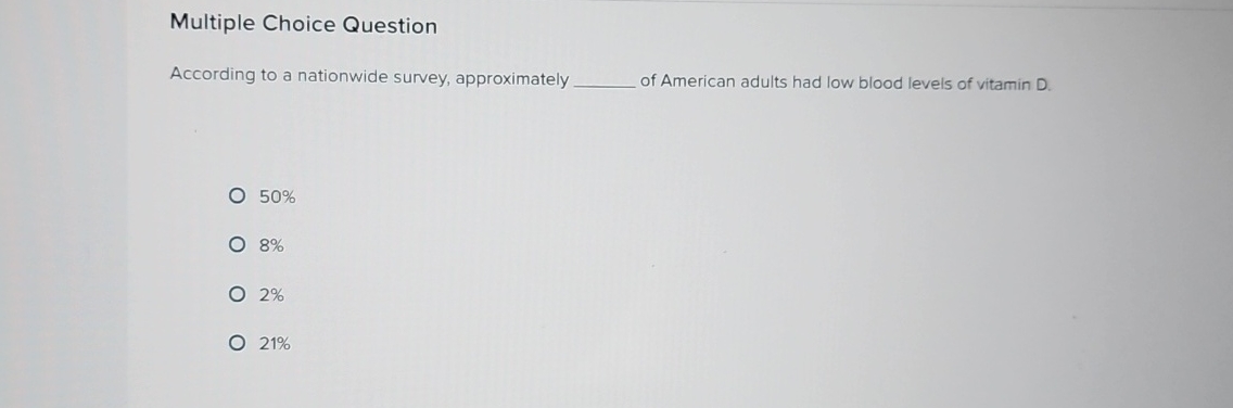 Solved Multiple Choice QuestionAccording to a nationwide | Chegg.com