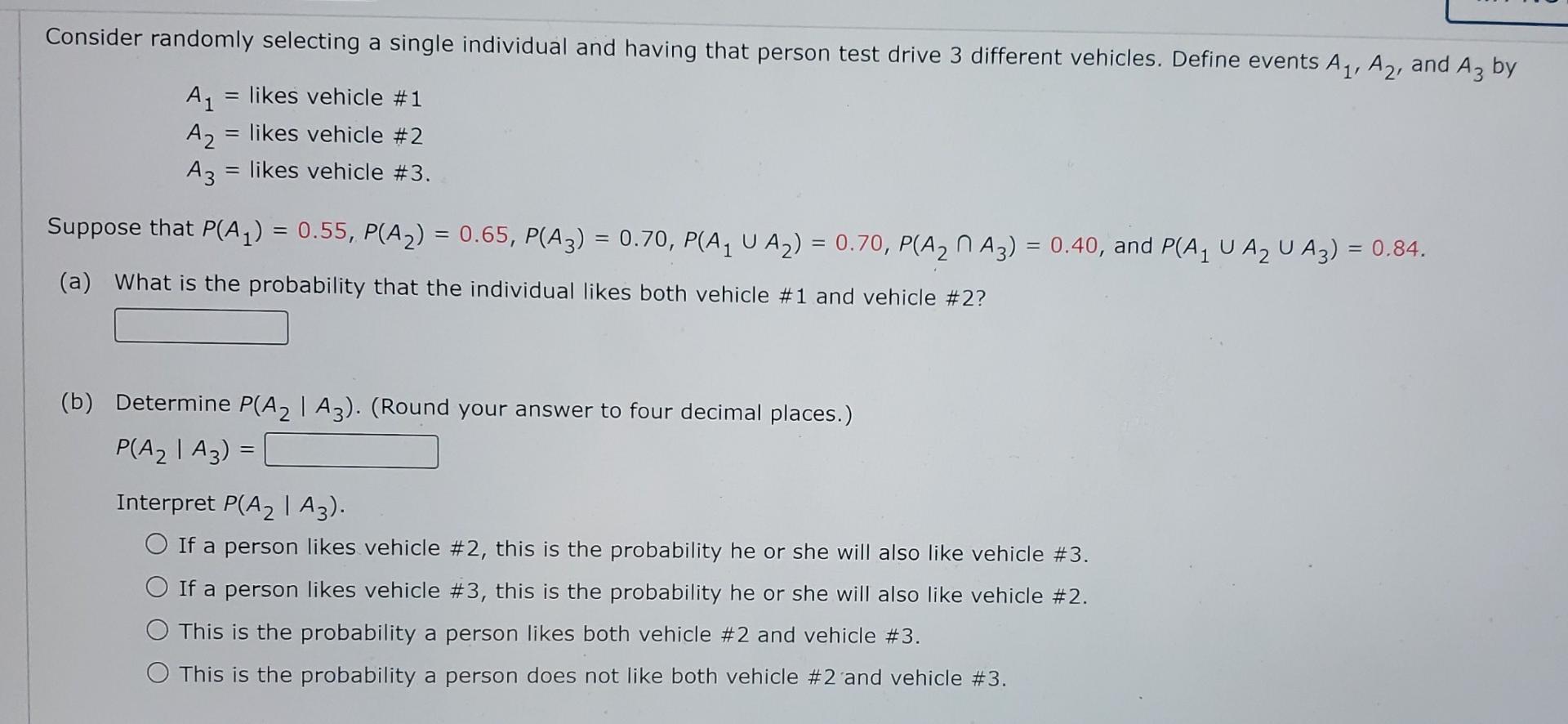 Solved Consider randomly selecting a single individual and | Chegg.com