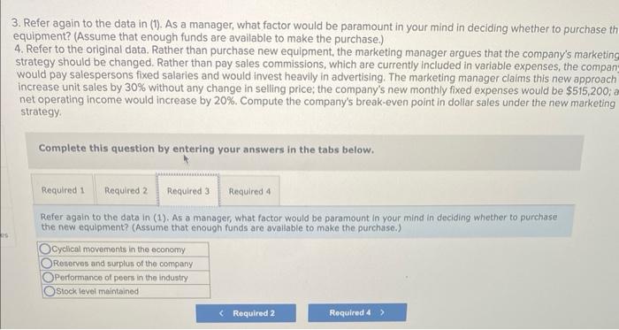 Problem 5-29 Changes in Cost Structure; Break-Even | Chegg.com