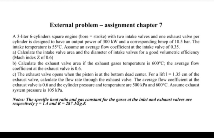 External problem - assignment chapter 7 A 3-liter | Chegg.com