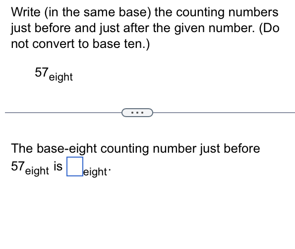 Solved Write (in the same base) ﻿the counting numbers just | Chegg.com